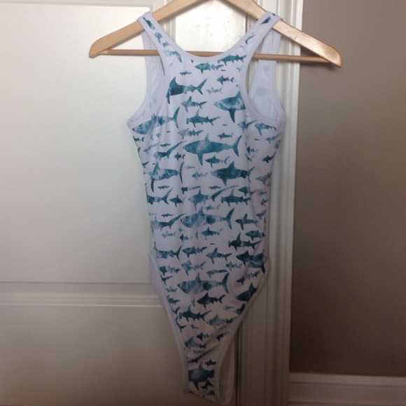 Blackmilk | Swim | New Blackmilk Jawesome Shark Print High Neck Scoop ...